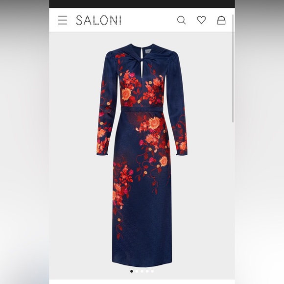 SALONI | Dresses | Saloni Claudia Midi Dress 0 Silk Us Size 6 | Poshmark
